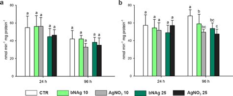 Acetylcholinesterase Activity In The Brain A And Muscle B Of P