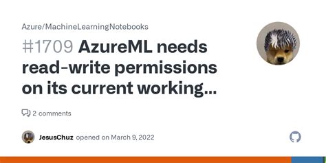 Azureml Needs Read Write Permissions On Its Current Working Directory · Issue 1709 · Azure