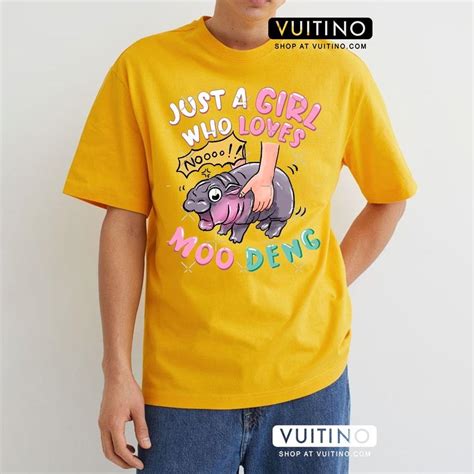 Moo Deng Just A Girl Who Loves Moo Deng 12 Vuitino Shirt