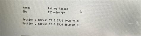 Solved Two Instructors Enter 4 Marks For Their Section Of