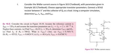 solved i consider the widlar current source in figure 10 9