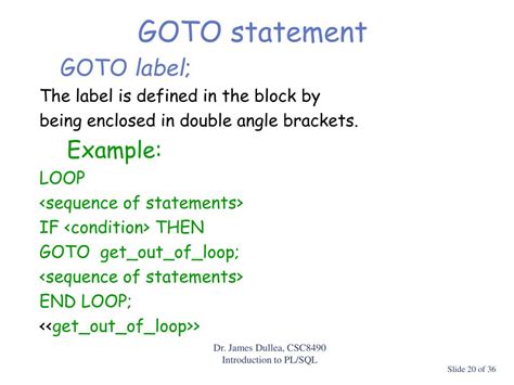 PPT - From Prof. Dullea CSC8490 Introduction to PL/SQL PowerPoint ...