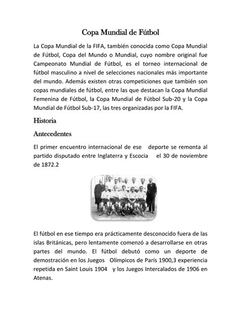 Copa Mundial De Fútbol Docx