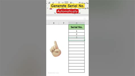 Generate Serial Number Automatically Sequence Function Excel Fun