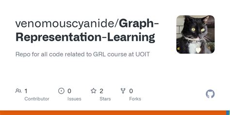 GitHub Venomouscyanide Graph Representation Learning Repo For All Code Related To GRL Course