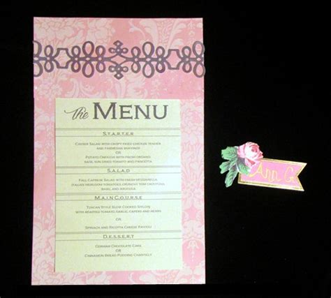 DIY Menu And Table Place Setting Card Love Lavender