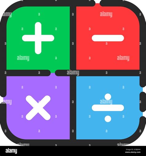 Linear Color Math Symbol Icon Stock Vector Image And Art Alamy