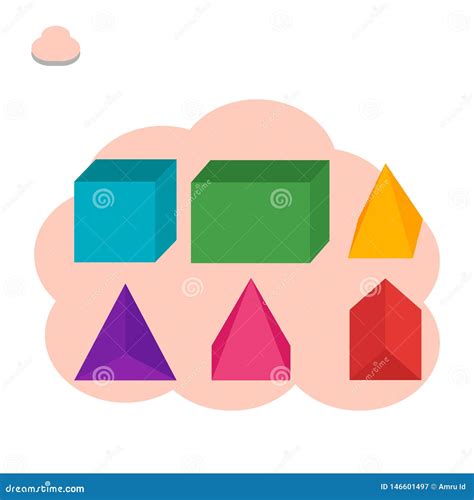 Build Cube Beam Prisms Pyramid Spaces Illustration Vector Stock