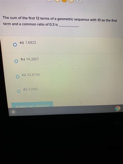 solved the sum of the first 12 terms of a geometric sequence