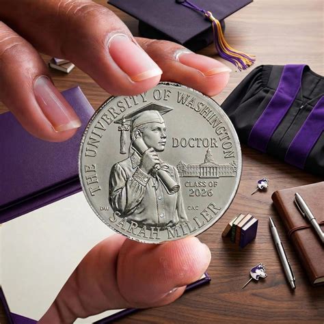 Personalized Graduation Coin Class Of 2026 Custom Doctor Medallion