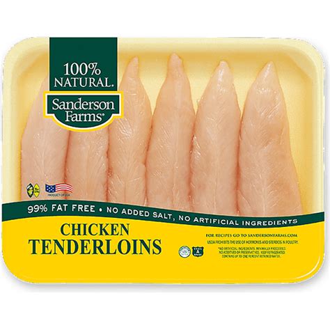 Sanderson Farms 100 Natural Boneless Skinless Chicken Tenderloins