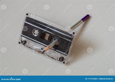 Used A Pencil Inserted Into The Audio Cassette To Rewind The Magnetic