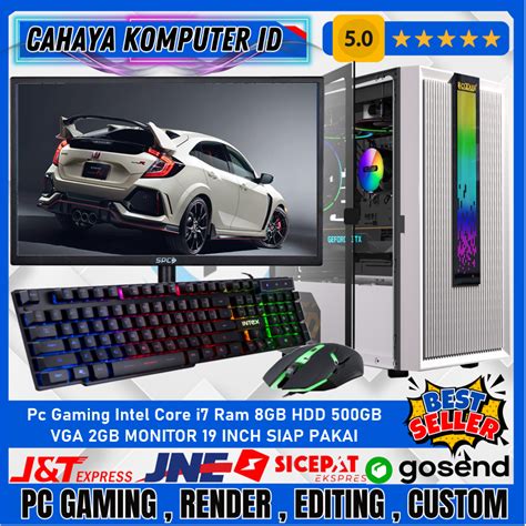 Pc Gaming Editing Lengkap Intel Core I Ram Gb Vga Gb Monitor Inch Siap Pakai Lazada