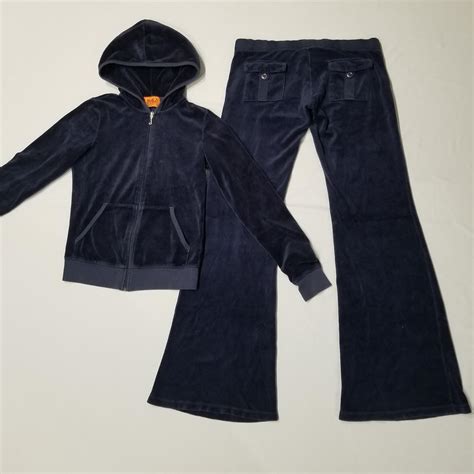 Juicy Couture Women S Blue And Navy Suit Depop