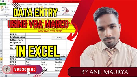 Data Entry Using Vba Macro In Ms Excel How Do I Create A Vba Macro