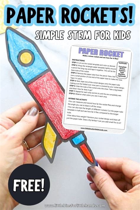 Printable Paper Rocket Template