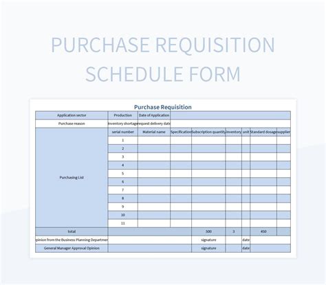 Purchase Requisition Form Template Doc