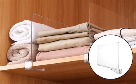 CYEER 6 Stück Transparent Acryl Regaltrenner Regaltrenner