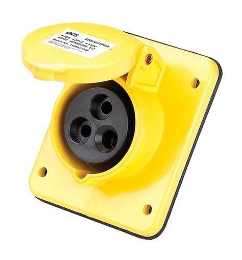 Ip44 Panel Socket Angled 16a 2p E 110v