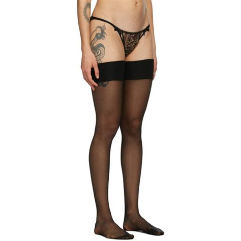 Agent Provocateur Black Amber Stockings Agent Provocateur