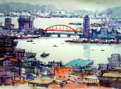 부산항 Watercolor By Insung Jung