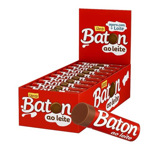 Caixa Com 30 Chocolates Baton Ao Leite Garoto 16g Original Agora Com