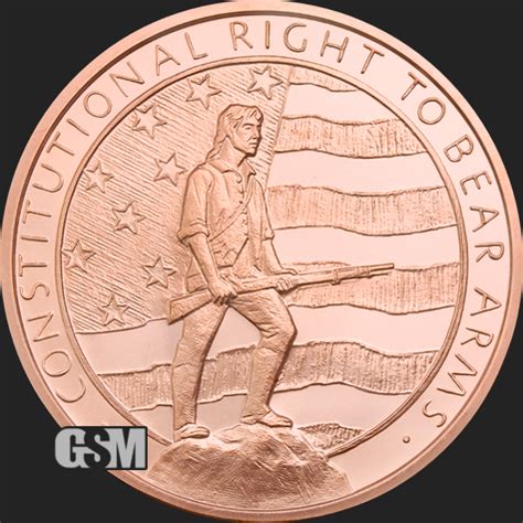 Oz Second Amendment Copper Round Fine