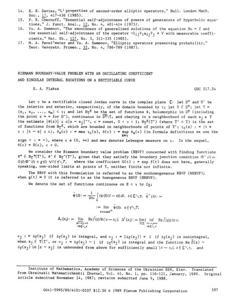 Pdf Riemann Boundary Value Problem With An Oscillating Coefficient And Singular Integral