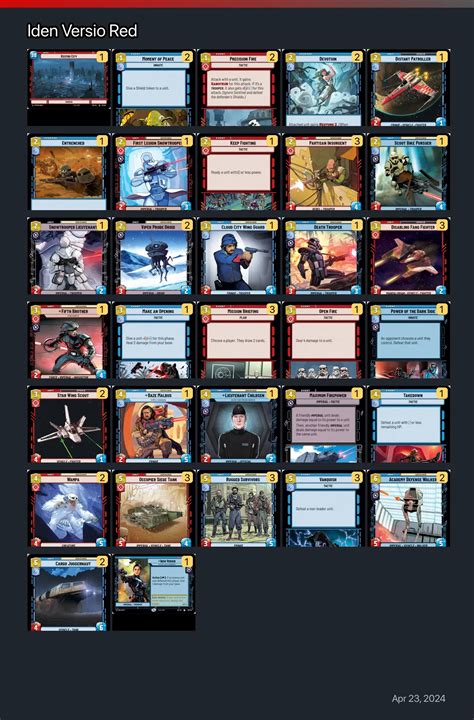 Iden Versio Red Star Wars Unlimited Swu Tcg