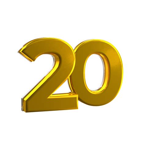 mental yellow 20 3d number 10885828 png