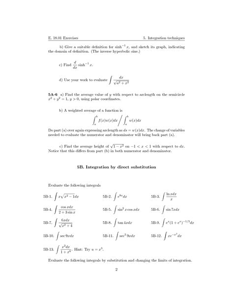 Solution Integration Techniques 0d 0a Inverse Trigonometric Functions