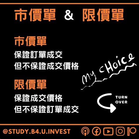 投機先要溫功課 市價單 And 限價單 常常有人問市價單定限價單好？ 我的立場是市價單更好。