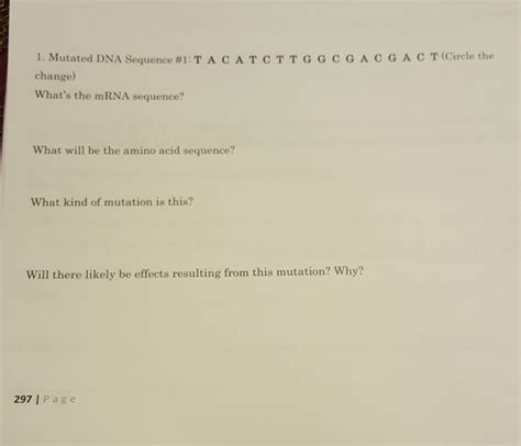 Mutated DNA Sequence T A C A T C T T G G C G A Chegg Com