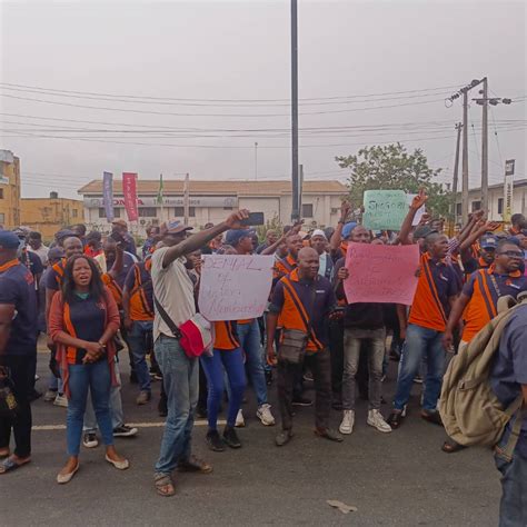Dismissed Ibedc Staff Stage Protest In Ibadan Demand Reinstatement