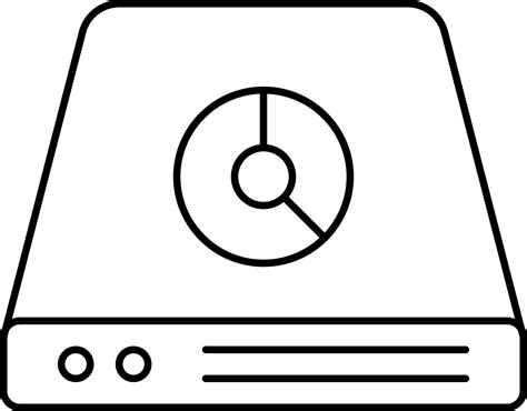 Flat Style Cd Drive Icon In Black Outline 24180488 Vector Art At Vecteezy