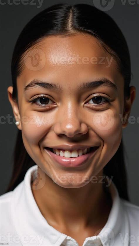 Portrait Of Serene And Confident Teenage Africanamerican Girl