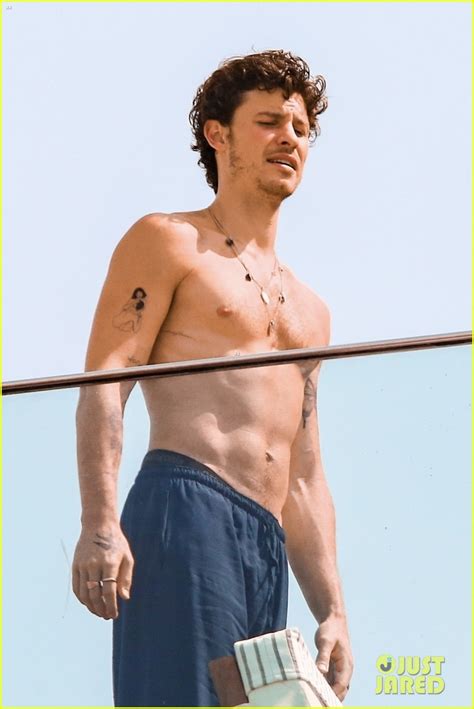 Shawn Mendes Touches Down In Rio Chills Shirtless By The Pool At His