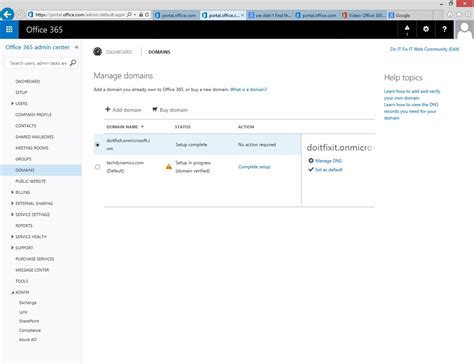 Office Manage New Domain