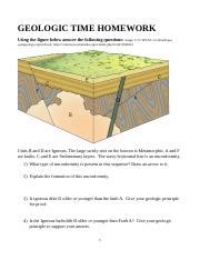 Geologic Time Homework Docx Geologic Time Homework Using