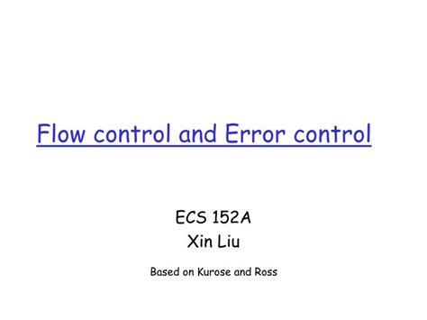 Ppt Flow Control And Error Control Powerpoint Presentation Free Download Id3422698