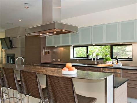 Modern Kitchen Designs With Glass Kitchen Cabinets Top Dreamer