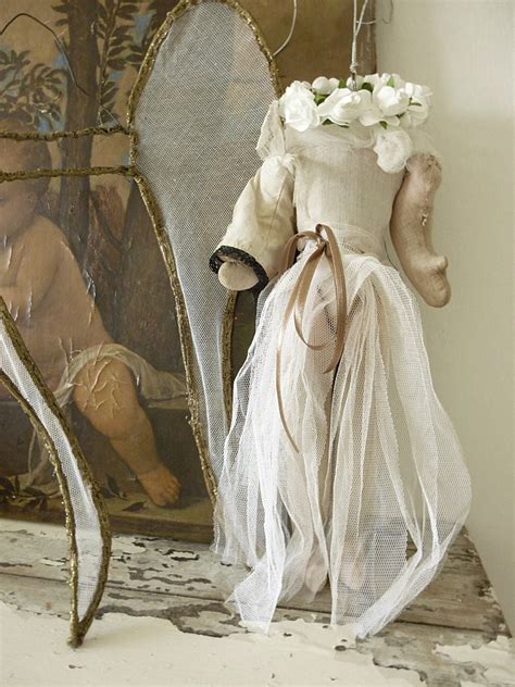 Lovely Antique Rag Doll Jointed Doll Stuffed With Straw