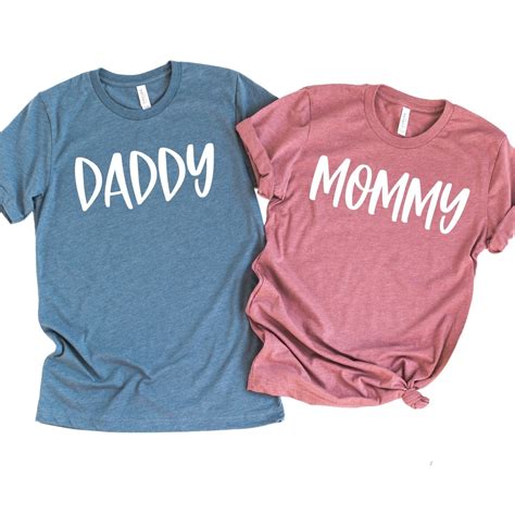 Mommy Daddy Shirt Mom Dad Shirts Pregnancy Announcement Etsy
