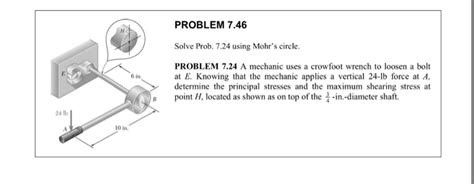 Solved PROBLEM Solve Prob Using Mohr S Circle Chegg Com