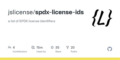Github Jslicensespdx License Ids A List Of Spdx License Identifiers