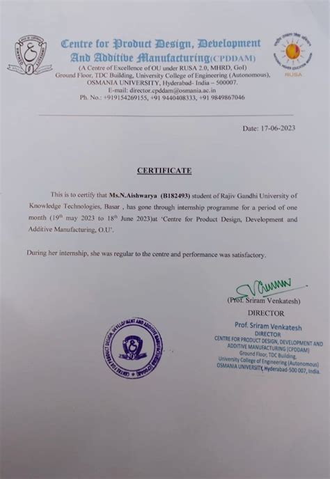 Aishwarya Narra On Linkedin Additivemanufacturing 3dprinting Internship Internshipexperience