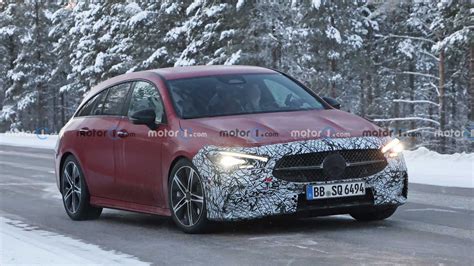 Mercedes Benz Cla Class And Shooting Brake Refresh Spied In The Snow