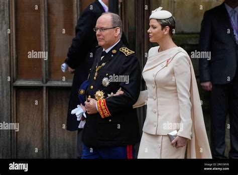 Monacos Prince Albert And Monacos Princess Charlene Arrive At