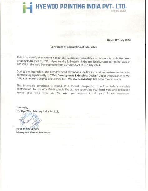 Ankita Yadav On Linkedin Internship Graphicdesign Webdevelopment Machinelearning Excel