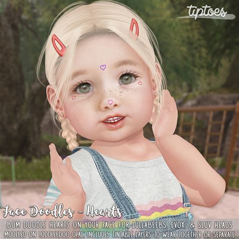 Second Life Marketplace Tiptoes Face Doodles Hearts